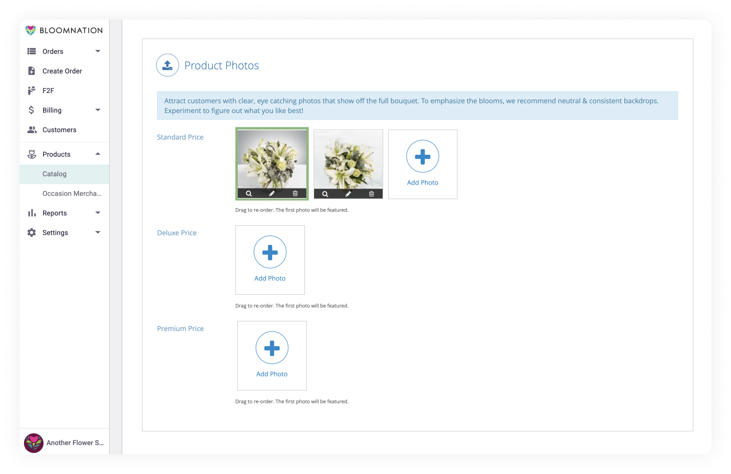 How to Add Product Tier Images – BloomNation